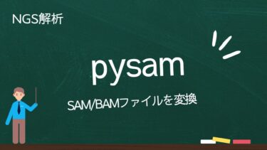 【pysamの使い方】SAM/BAMファイルを変換する